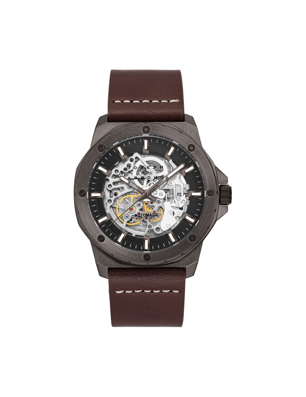 The Washington Street Collection Automatic Leather Strap Watch | Joseph ...